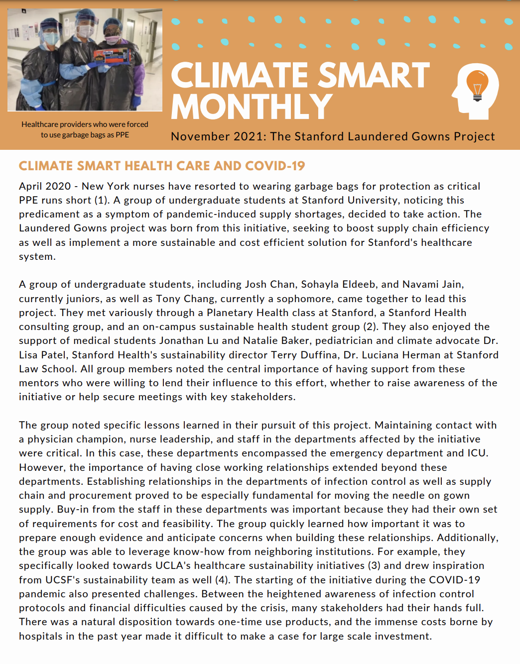 Climate Smart Monthly – Medical Students for a Sustainable Future